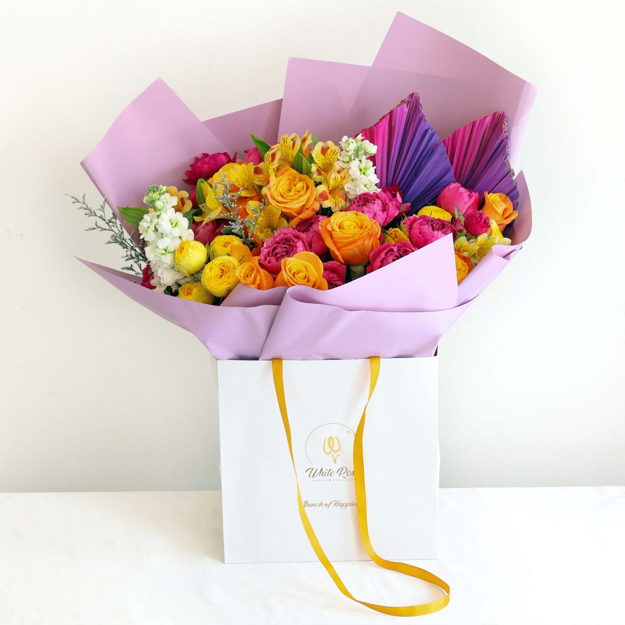 Harmony Bouquet - White Rose Flowers