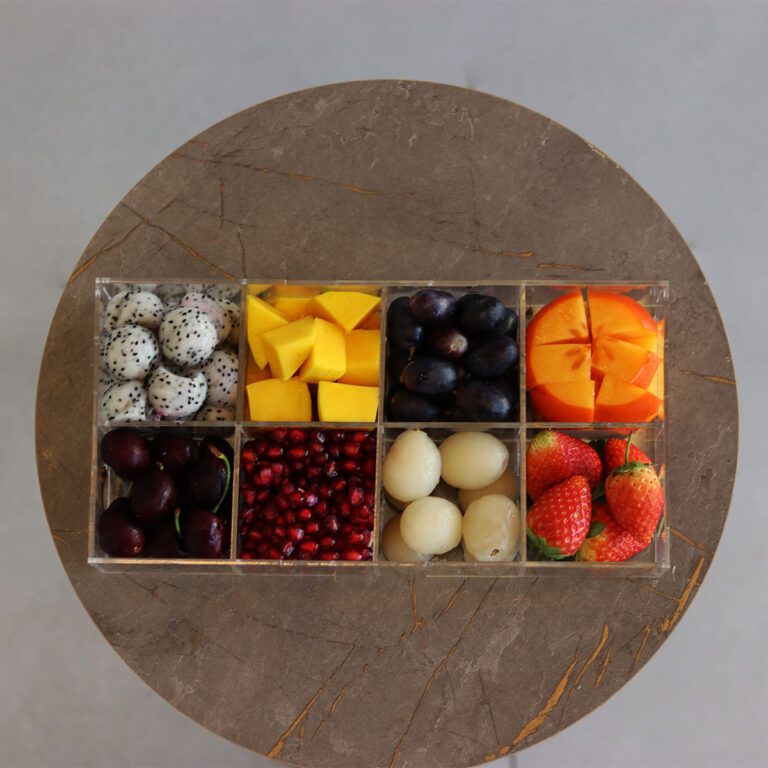 Kaka Fruit Cut Fruit Box - White Rose Flowers